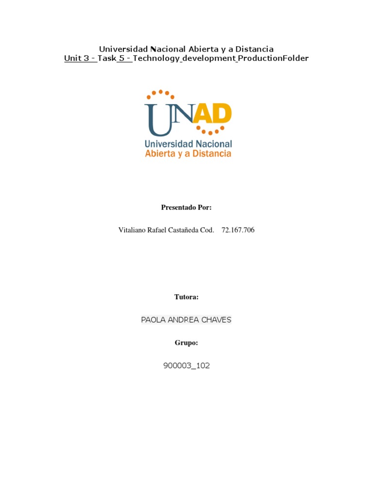 Unit 3 - Task 5 - Technology Development Production | PDF