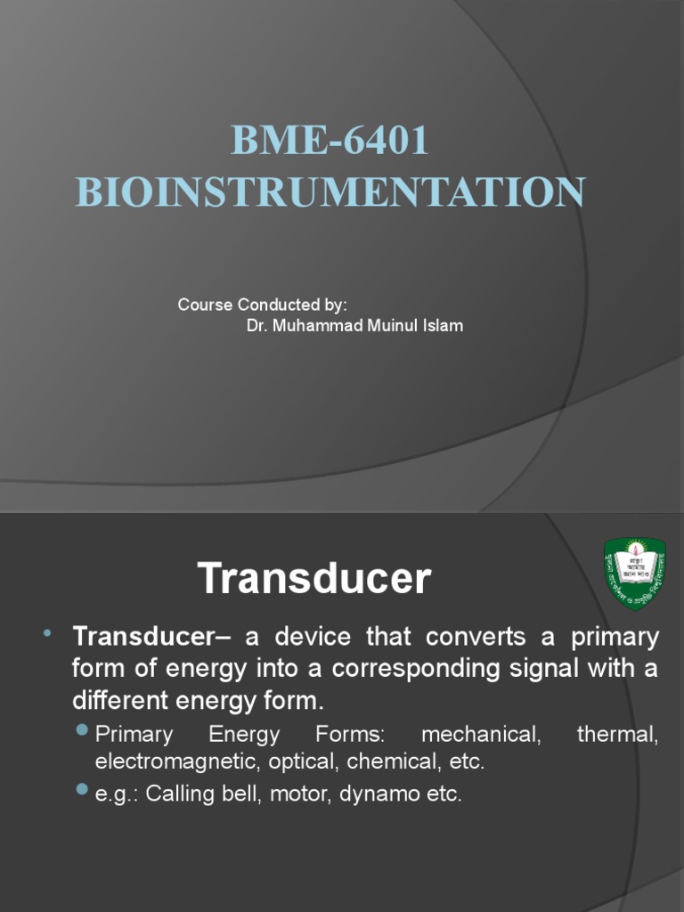 Principles, Applications and Design of Bioinstrumentation | PDF ...