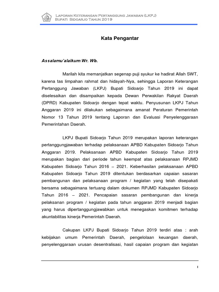 LKPJ 2019 | PDF