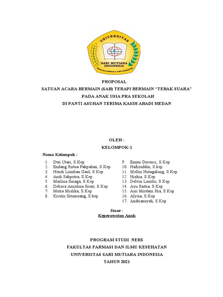 Proposal Terapi Bermain | PDF