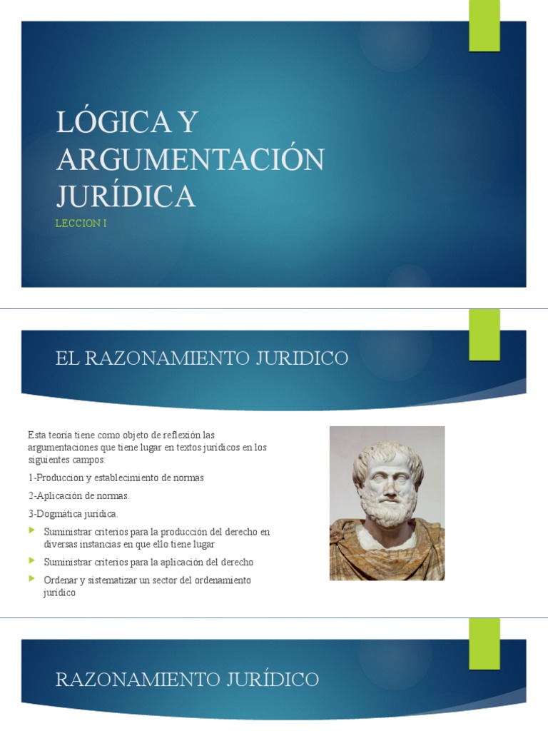 Lógica Y Argumentación Jurídica Pdf Argumento Razón
