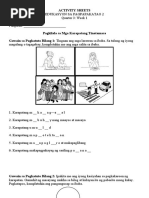 Learning Activity Sheets in Ap Quarter 2 Week 2 | PDF