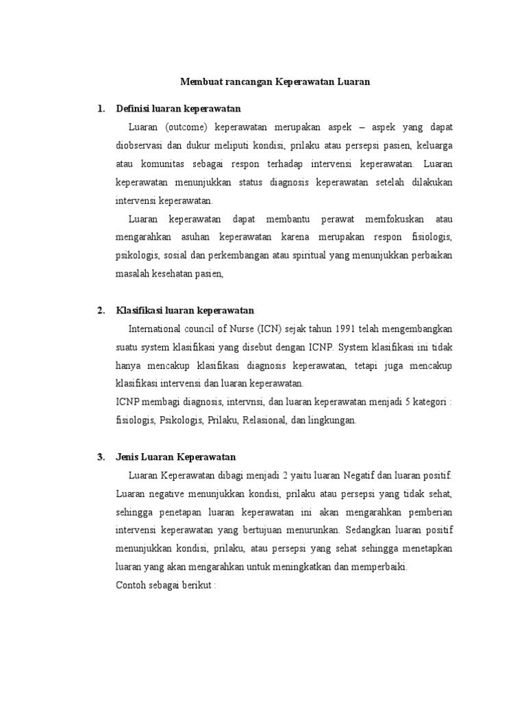 Membuat Rencana Kep Luaran | PDF