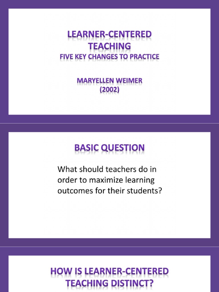 FLCT-Five Dimensions of Learner-Centered Teaching | PDF