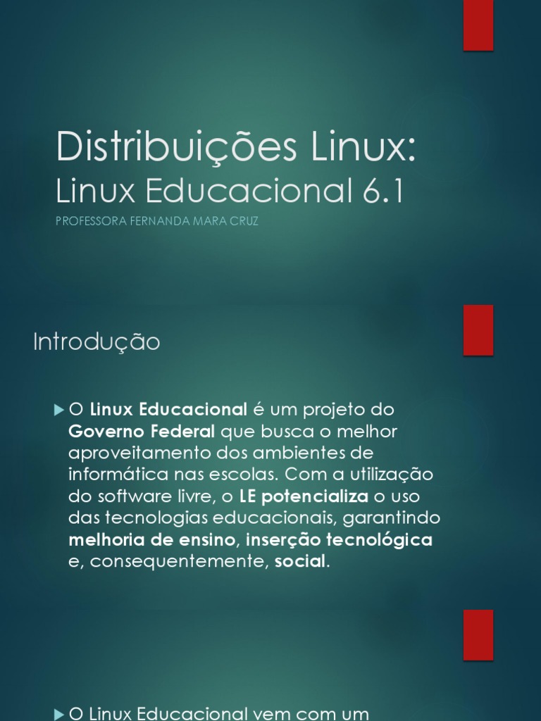 Linux Educacional | PDF | Linux | Tecnologia educacional