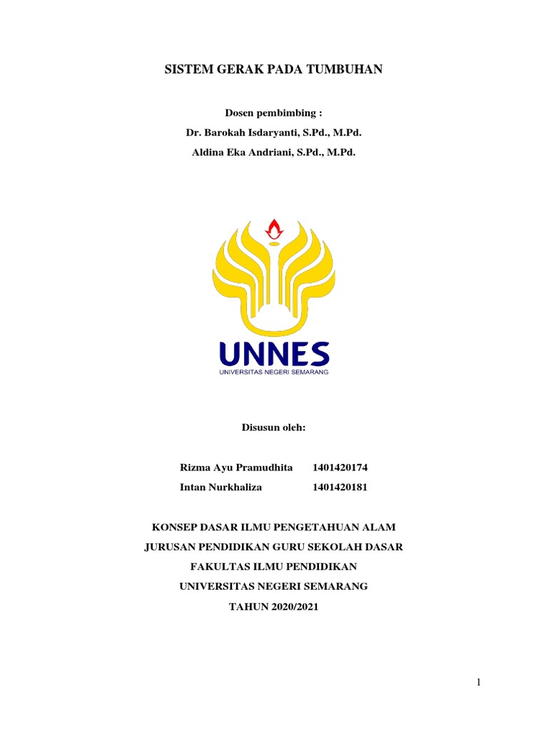 Sistem Gerak Tumbuhan dan Jenisnya | PDF