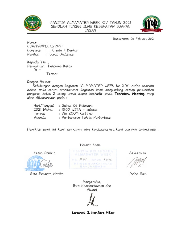 2 Surat Undangan TM | PDF