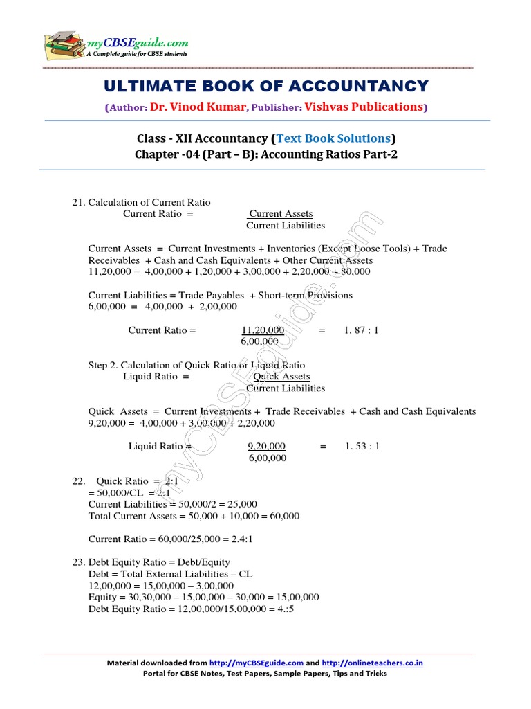 Ultimate Book of Accountancy: Class - XII Accountancy Chapter - 04 ...
