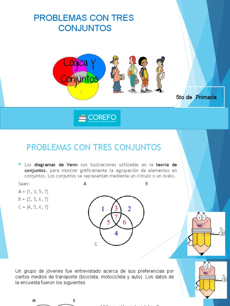 Problemas Con Tres Conjuntos | PDF