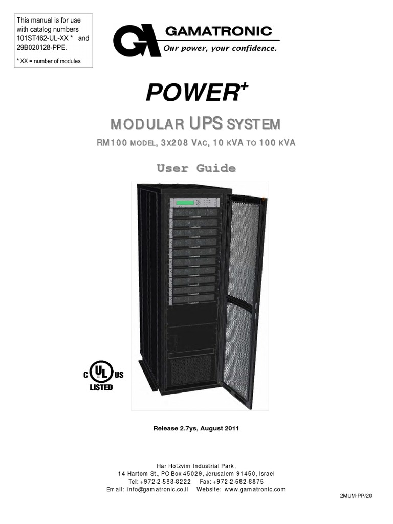 Gamatronic Power+ RM100 | PDF | Menu (Computing) | Computer Network