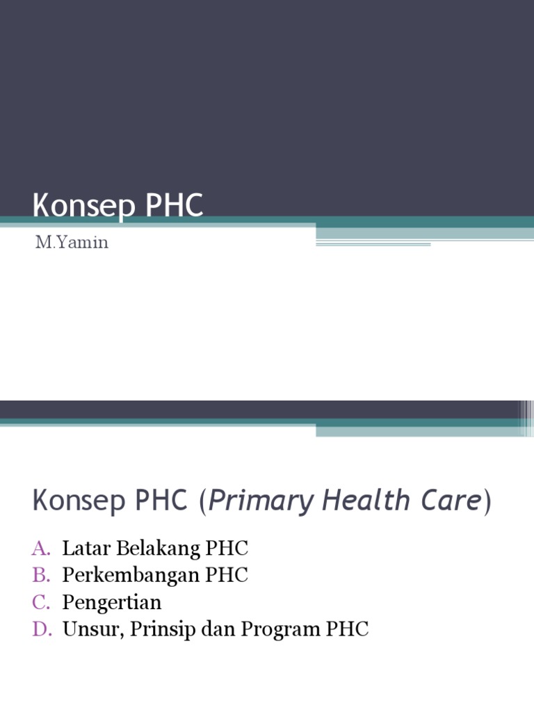 3 Konsep PHC | PDF