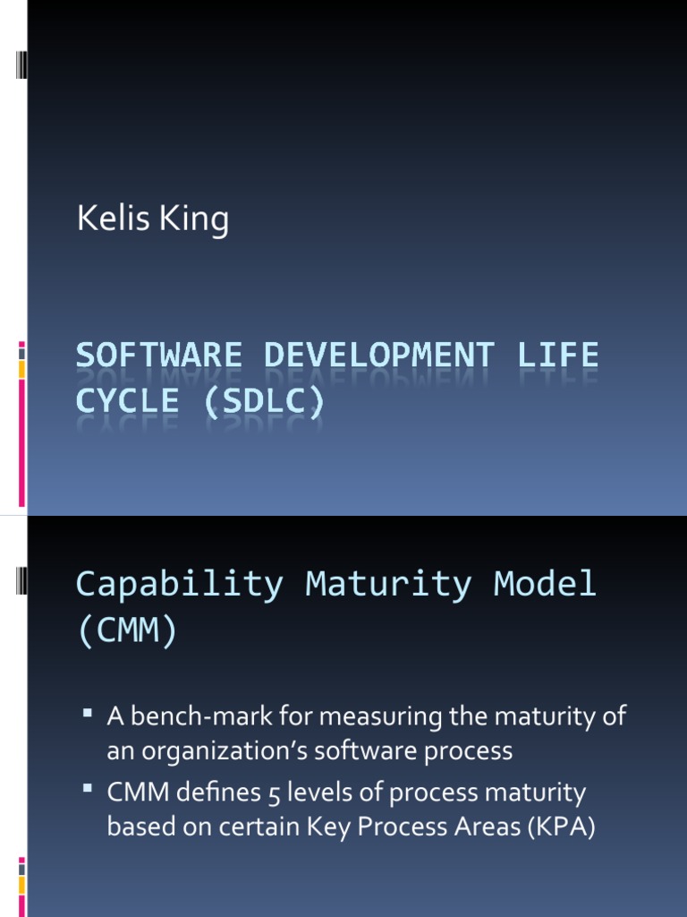 Kelis King - Software Development Life Cycle (SDLC) | PDF | Software ...