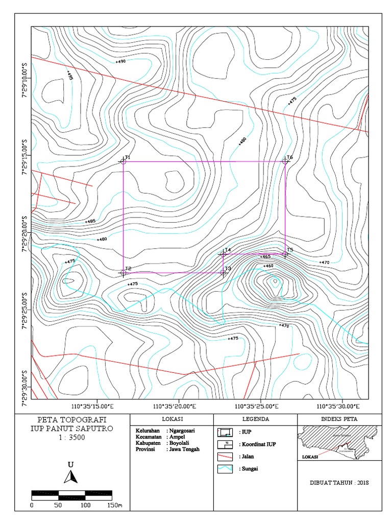 Peta Topografi IUP | PDF