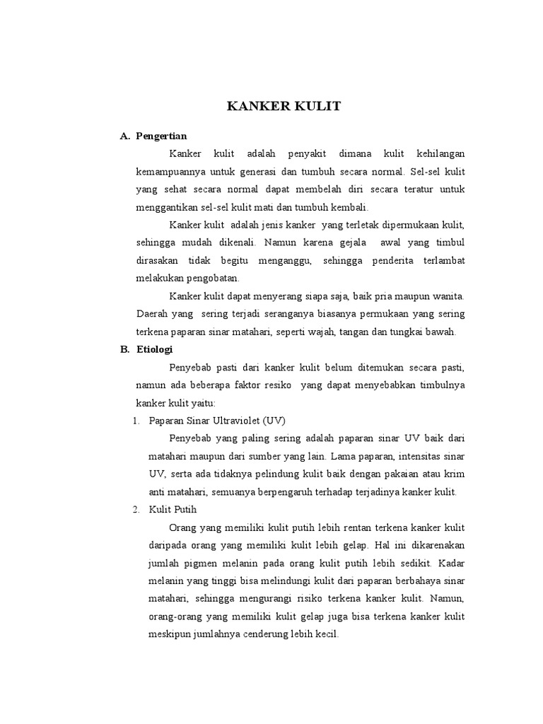 Askep Kanker Kulit | PDF