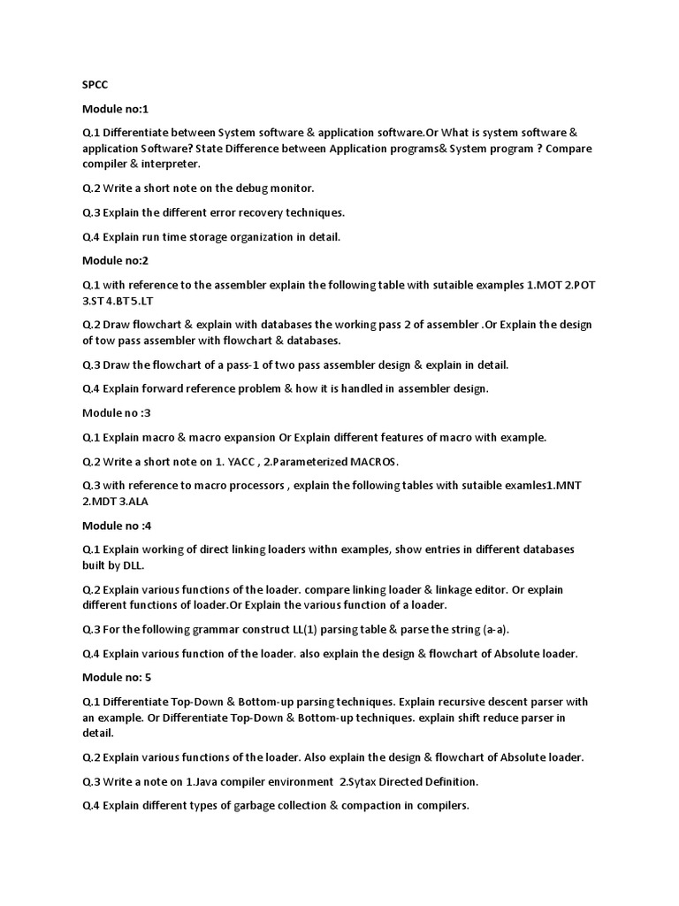 SPCC Module No:1 | PDF | Parsing | Metalogic