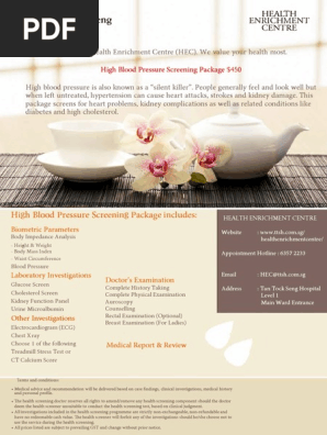 Blood Pressure Screening Brochures What Causes High Blood Pressure?