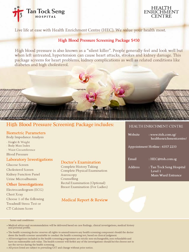 High Blood Pressure Screening Package | PDF | Hypertension ...