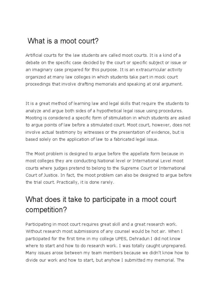 What Is Moot Court | PDF | Courts | Judiciaries