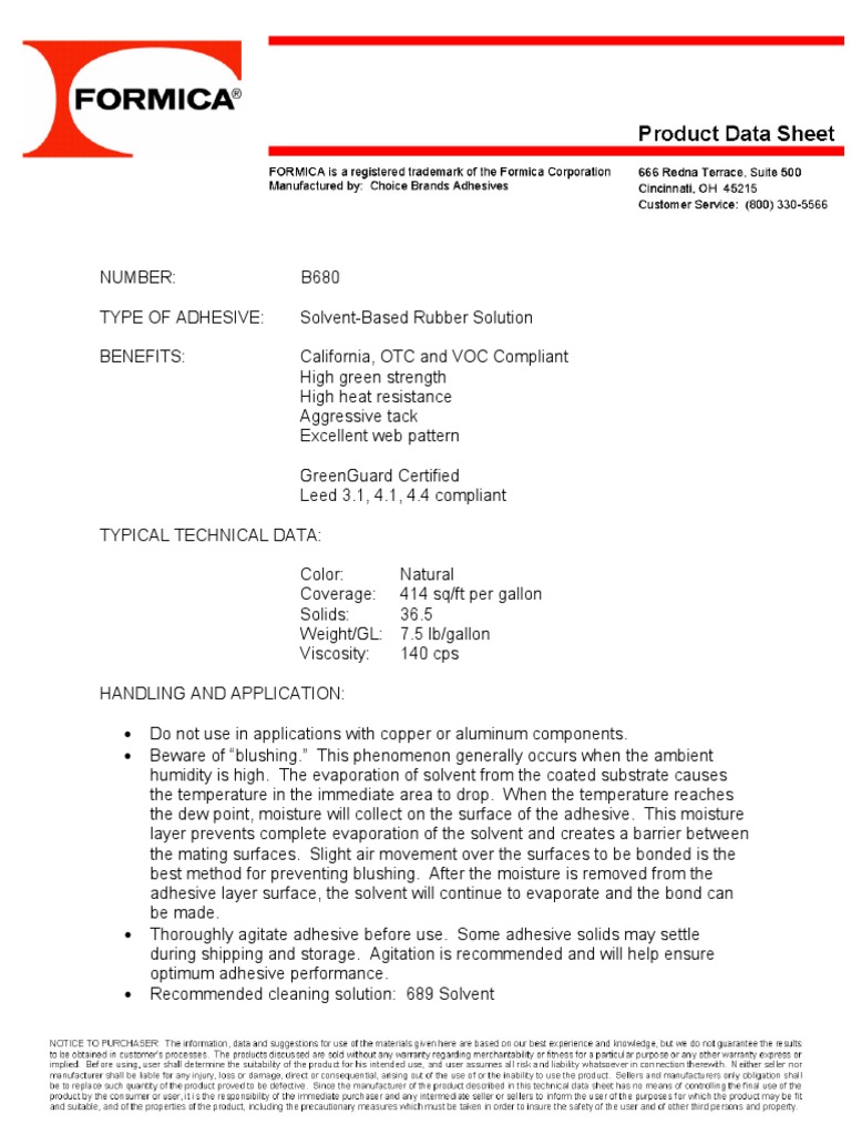 B680 Bulk | PDF | Adhesive | Evaporation