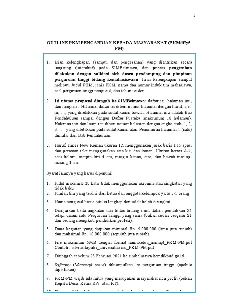 Proposal PKM-PM | PDF