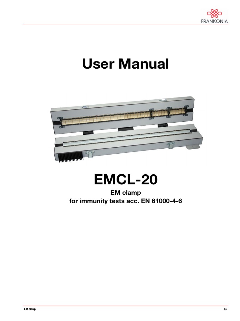 User Manual: EM Clamp For Immunity Tests Acc. EN 61000-4-6 | PDF ...