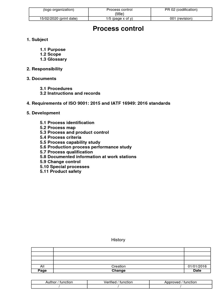 Process Control | PDF | Quality Management System | Quality Management