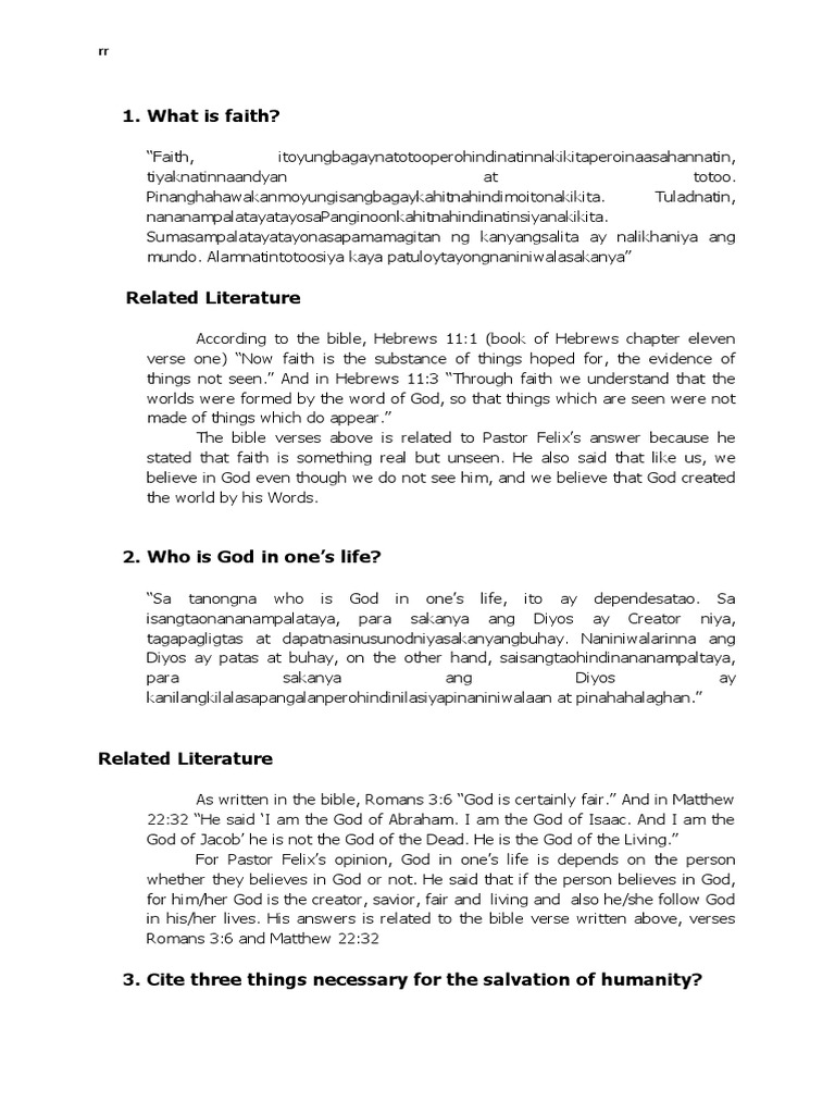 What Is Faith? | PDF | The Gospel | Salvation