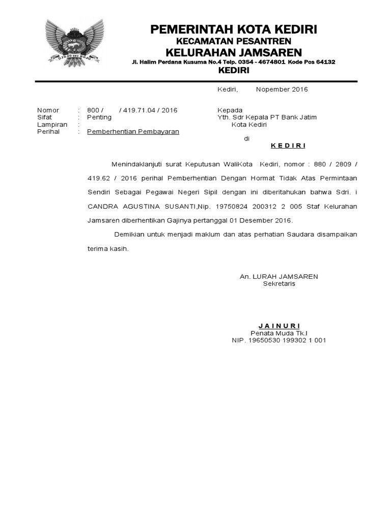 Surat Balasan Ke Instansi Pdf