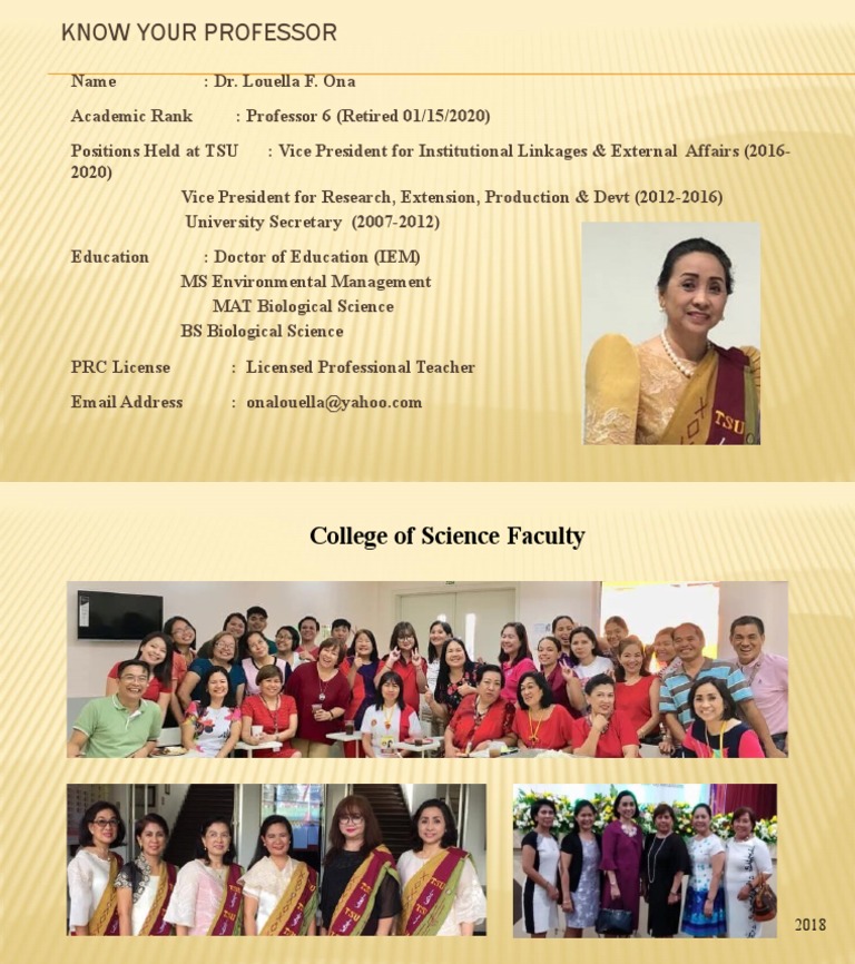 Know Your Professor | PDF