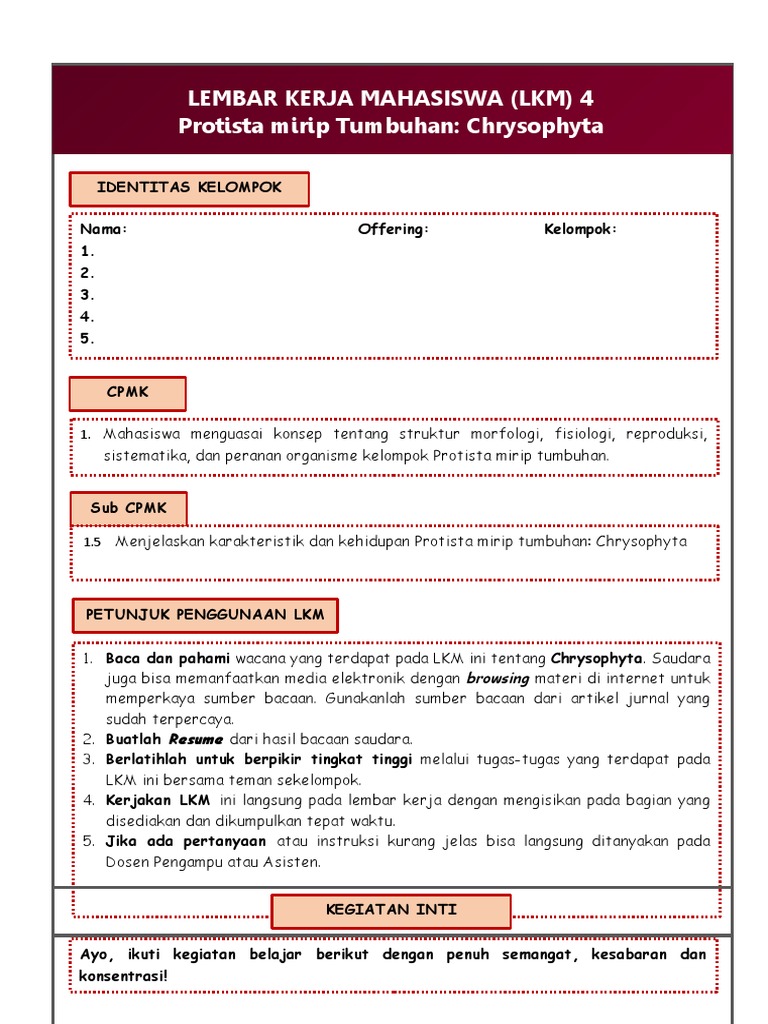 RICOSRE - LKM 4 (Chrysophyta) | PDF