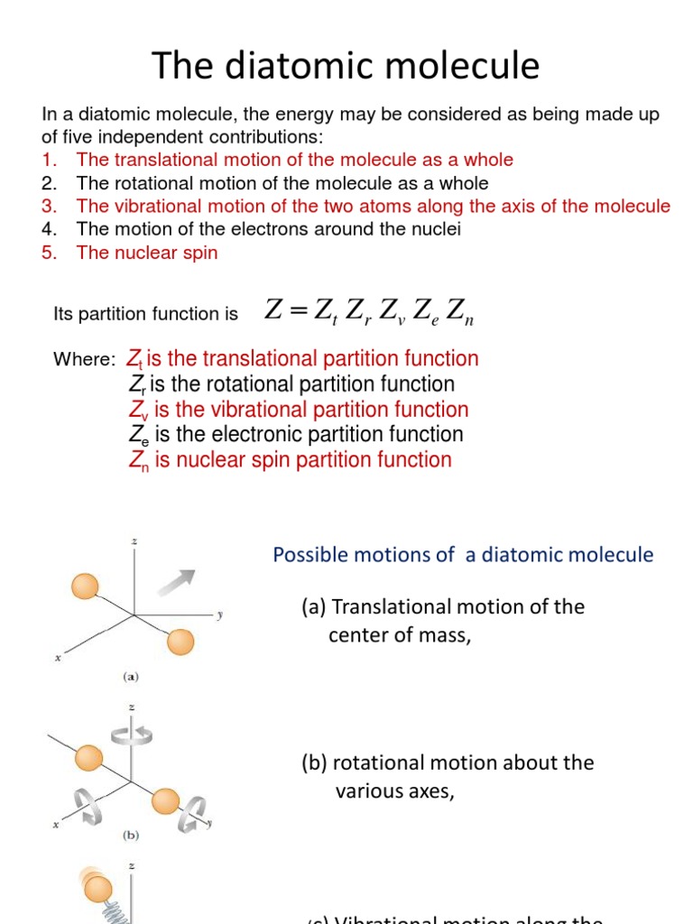 Diatomic Gas | PDF | Diatomic Molecule | Rotation Around A Fixed Axis