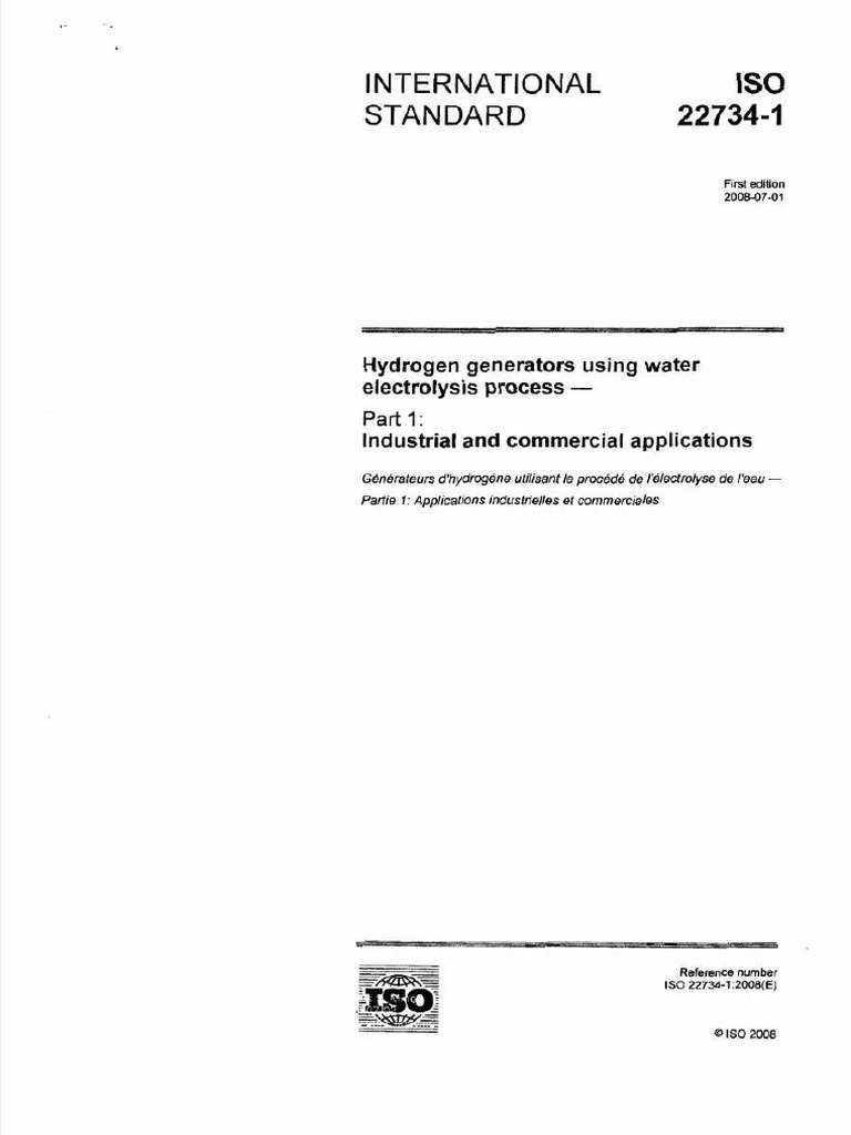 PDF Iso 22734 1 Hydrogen Generators Compress | PDF