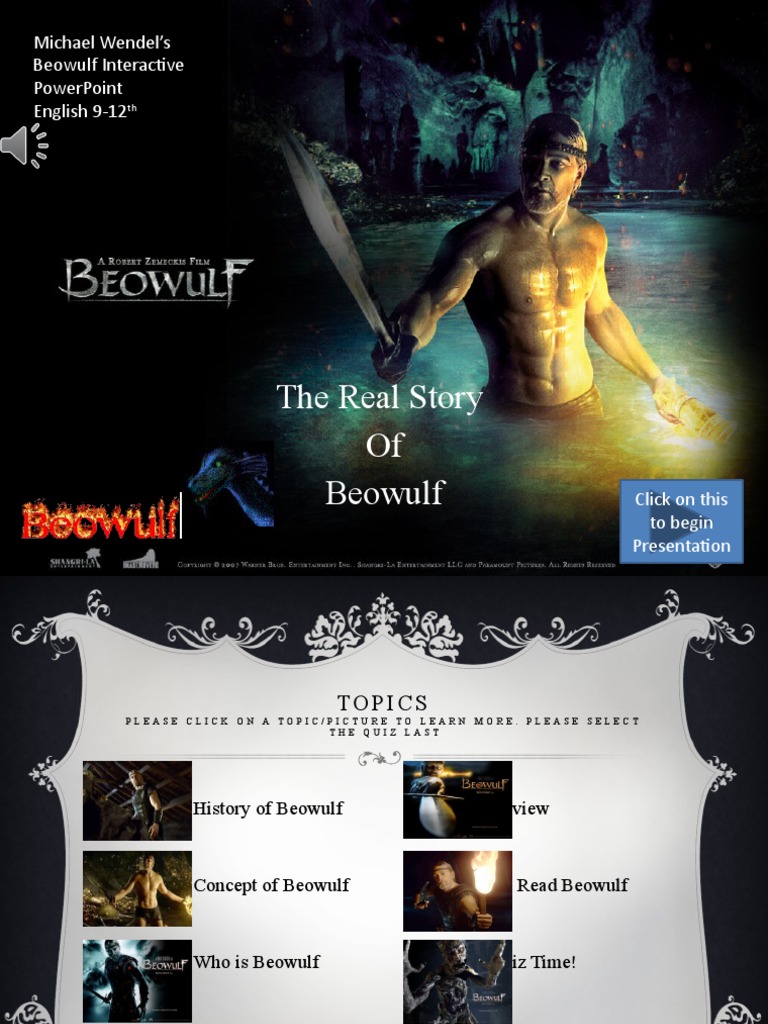 The Real Story of Beowulf: Michael Wendel'S Beowulf Interactive ...