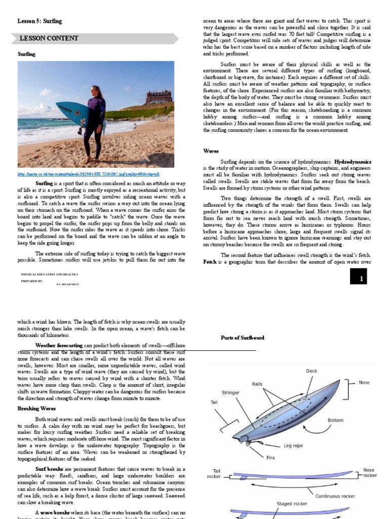 Lesson 5 Surfing | PDF | Oceanography | Water Sports