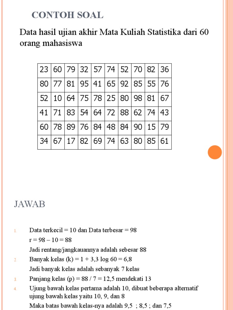 Contoh Soal Distribusi Frekuensi | PDF