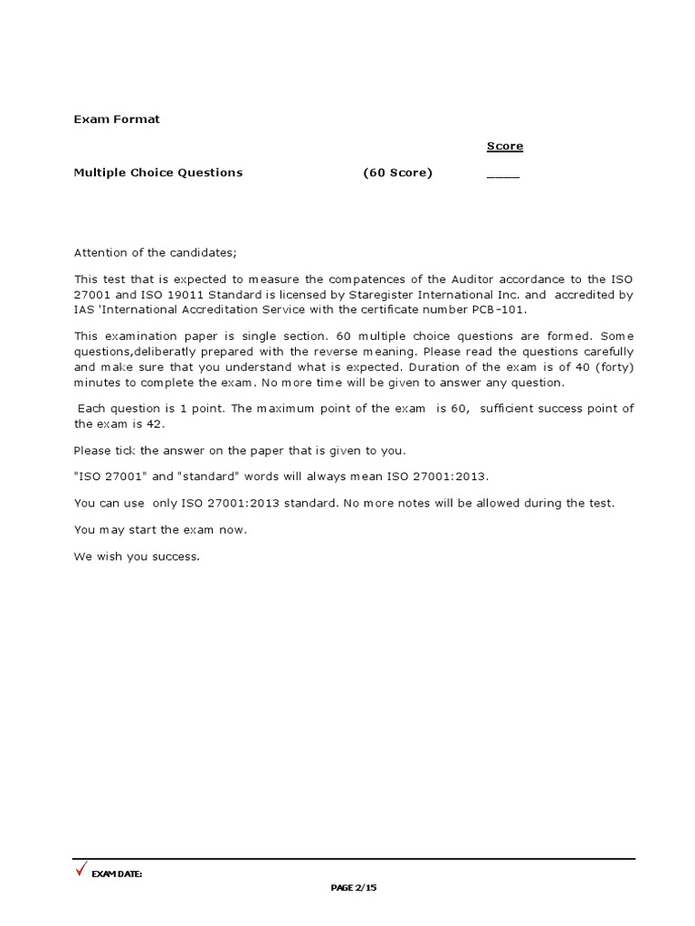 Exam Paper1 | PDF | Information Security | Audit