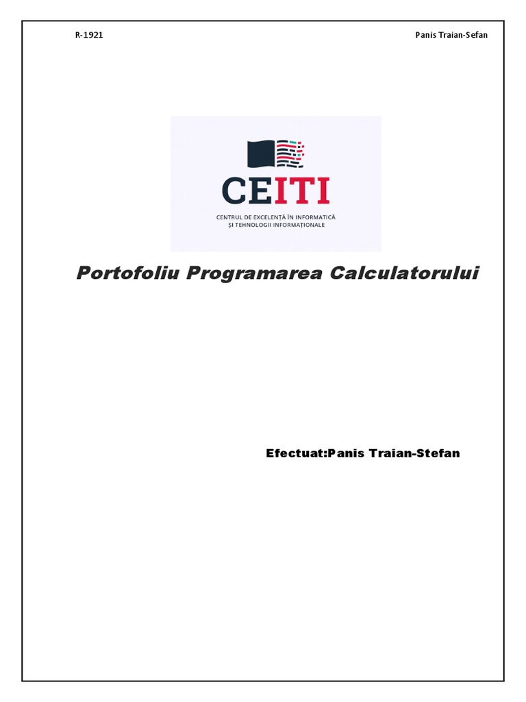 Portofoliu Programare | Download Free PDF | Theoretical Computer Science | Logic