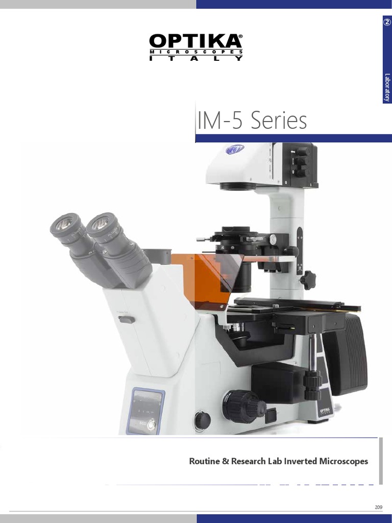 OPTIKA Microscopy Catalog - Laboratory - IM-5 | PDF | Fluorescence ...