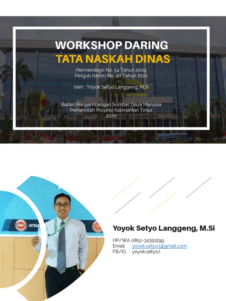 Workshop Tata Naskah Dinas | PDF