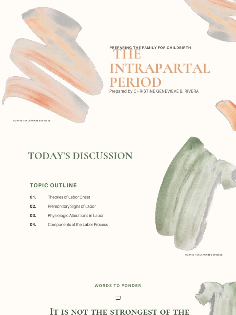 The Intrapartal Period | PDF
