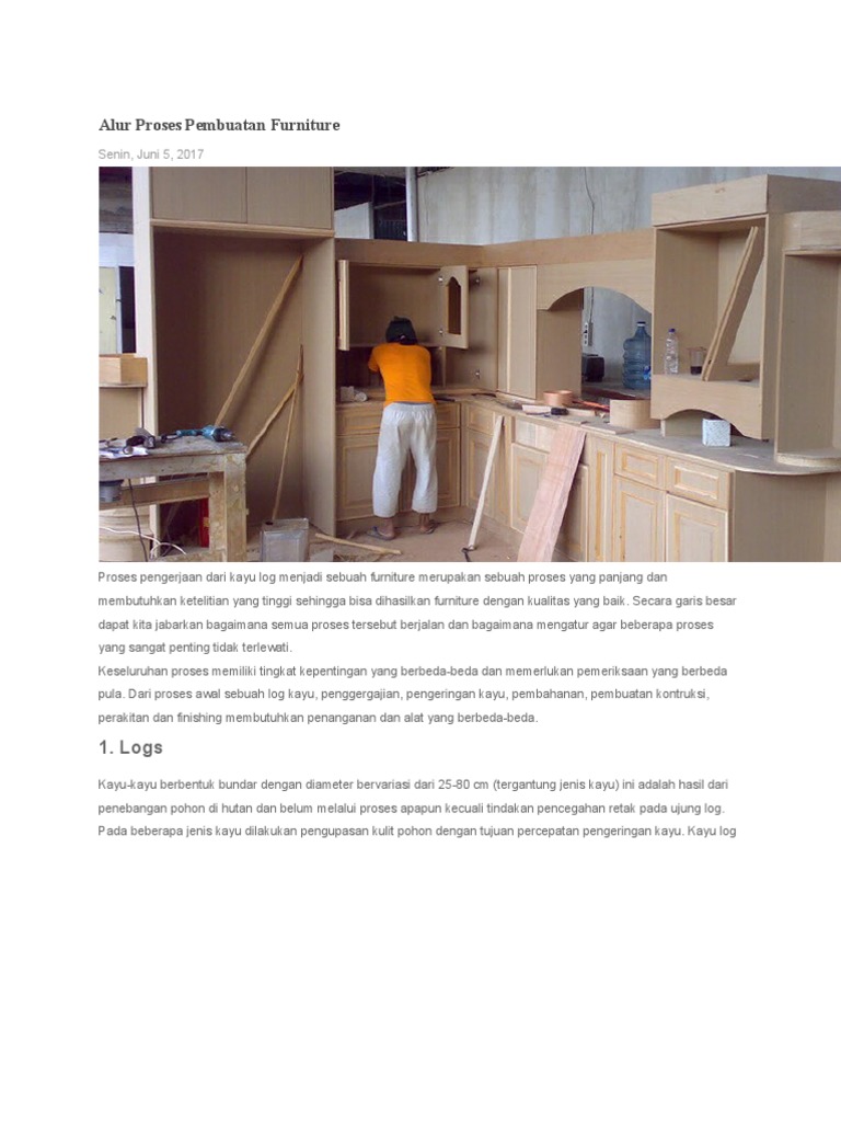 Proses Pembuatan Furniture Kayu | PDF