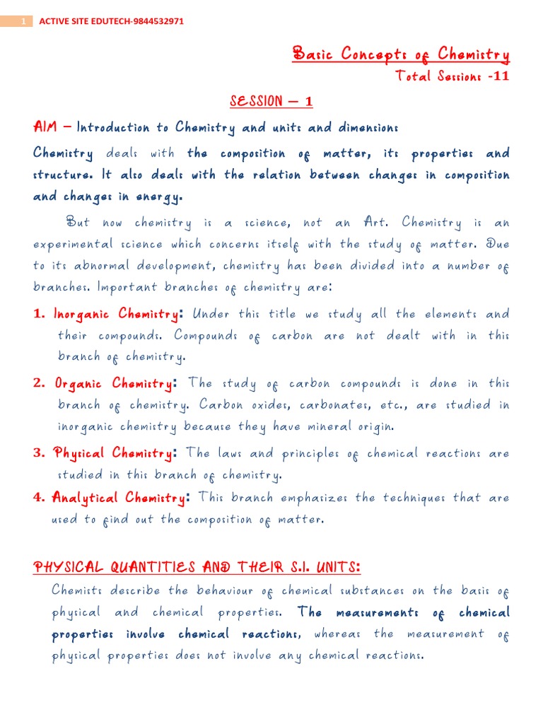 Basic Concepts in Chemistry | PDF | Mixture | Significant Figures