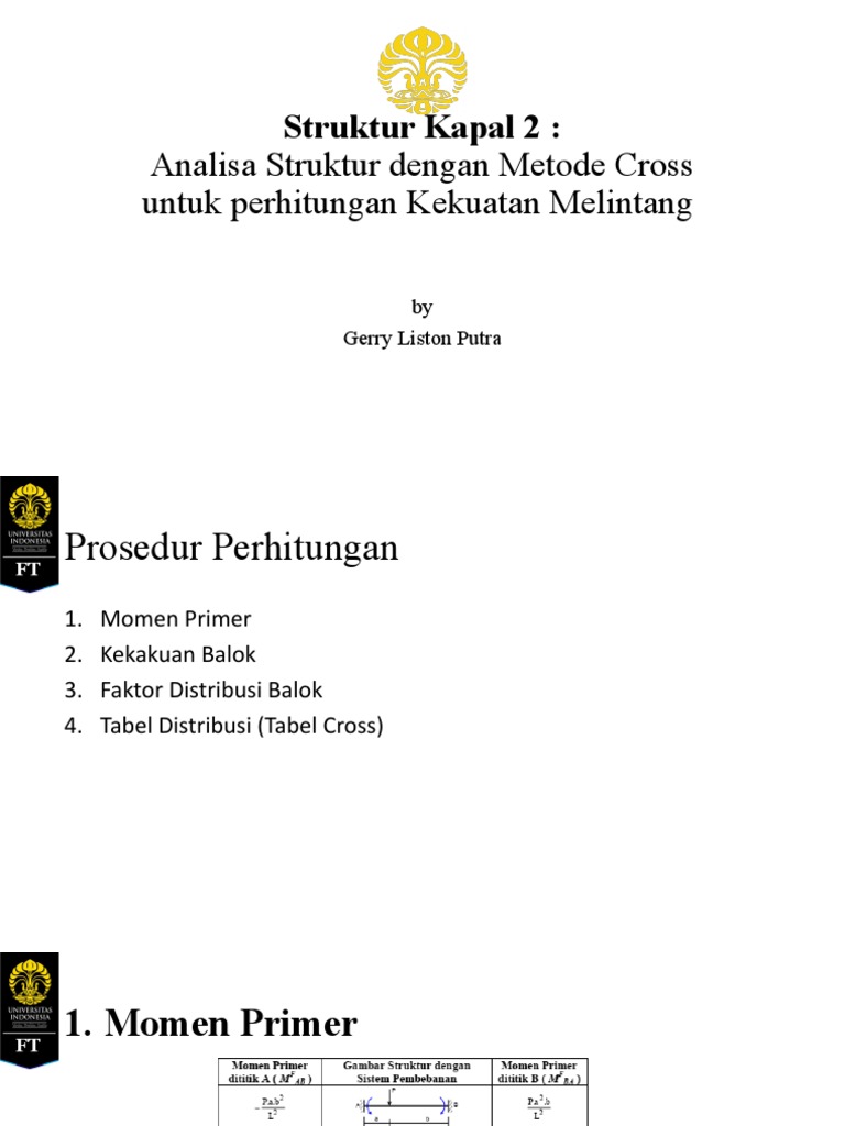 Analisa Struktur Dengan Metode Cross | PDF
