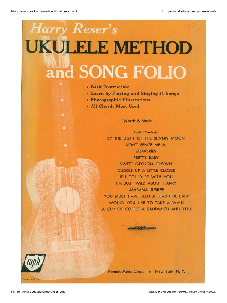 Ukulele Method and Song Folio | PDF | String Instruments | Musical Instruments