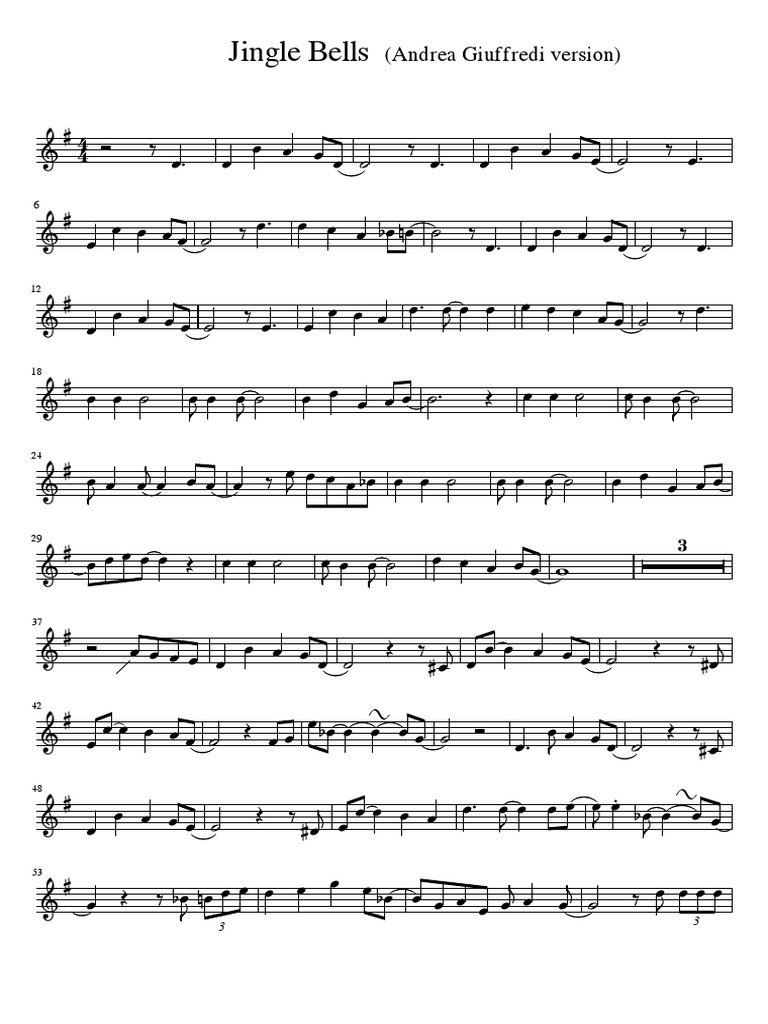 Jingle Bells for B Flat Trumpet | PDF