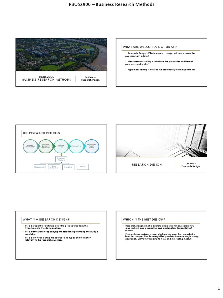 Lecture 4 - Research Design | PDF | Research Design | Type I And Type ...