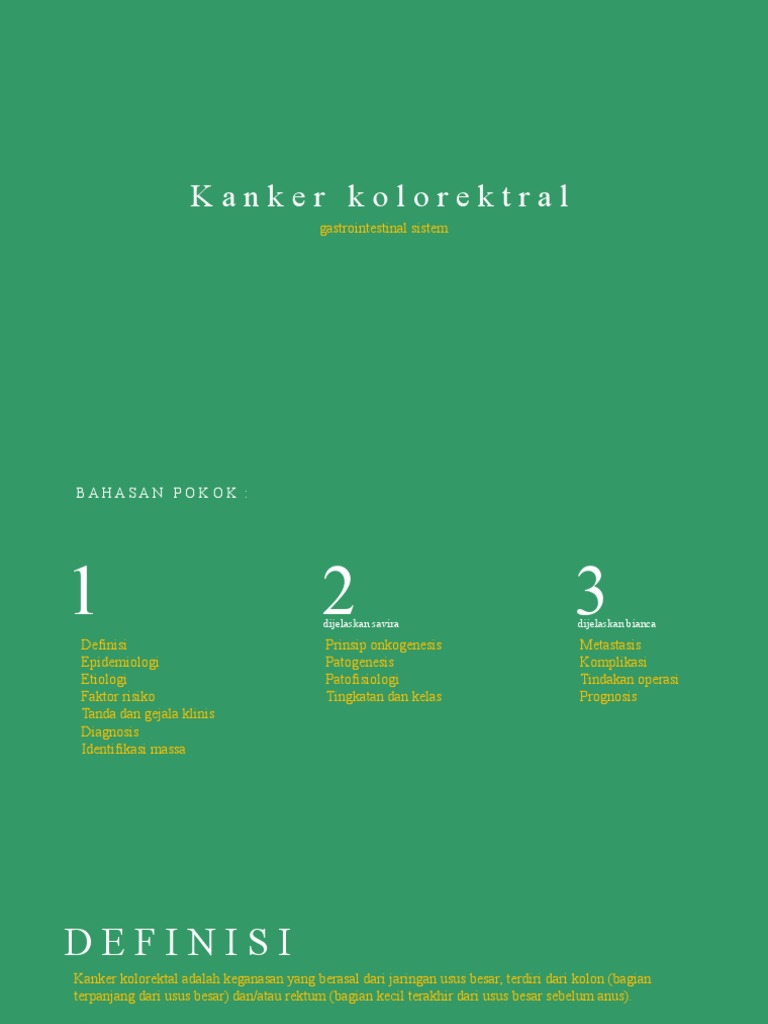 Kanker Kolorektral: Gastrointestinal Sistem | PDF | Neoplasms | Cancer