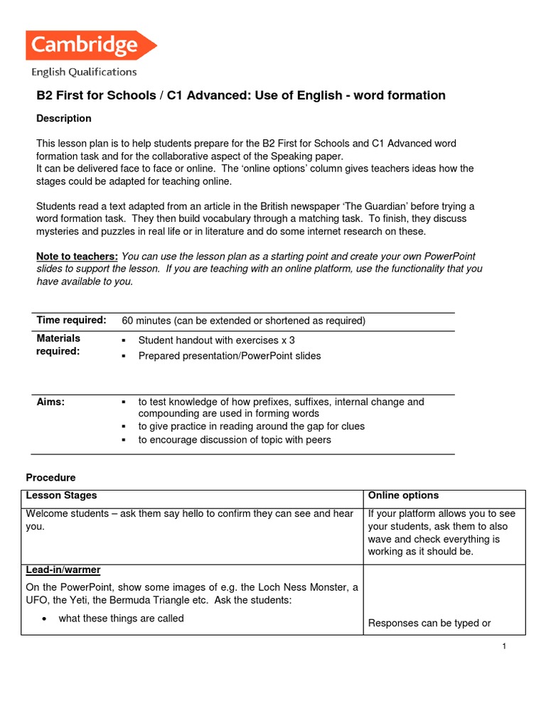 (Online Teaching) B2 First For Schools and C1 Advanced Use of English ...