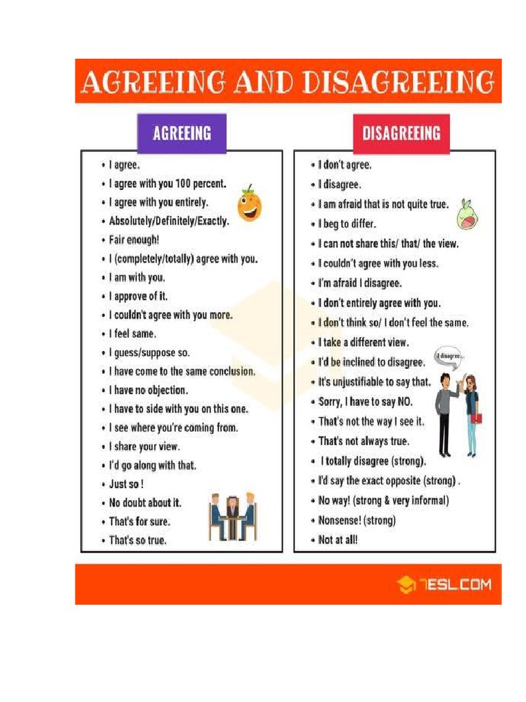 Agreeing Vs Disagreeing | PDF