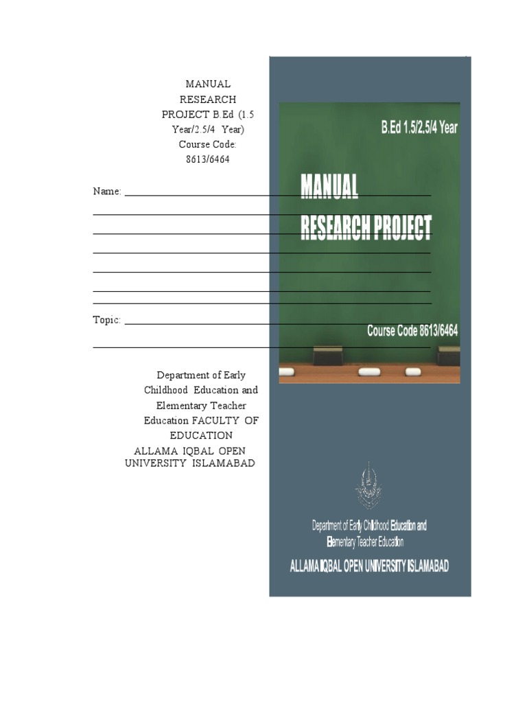 Manual Research Project B | PDF | Self Control | Self-Management